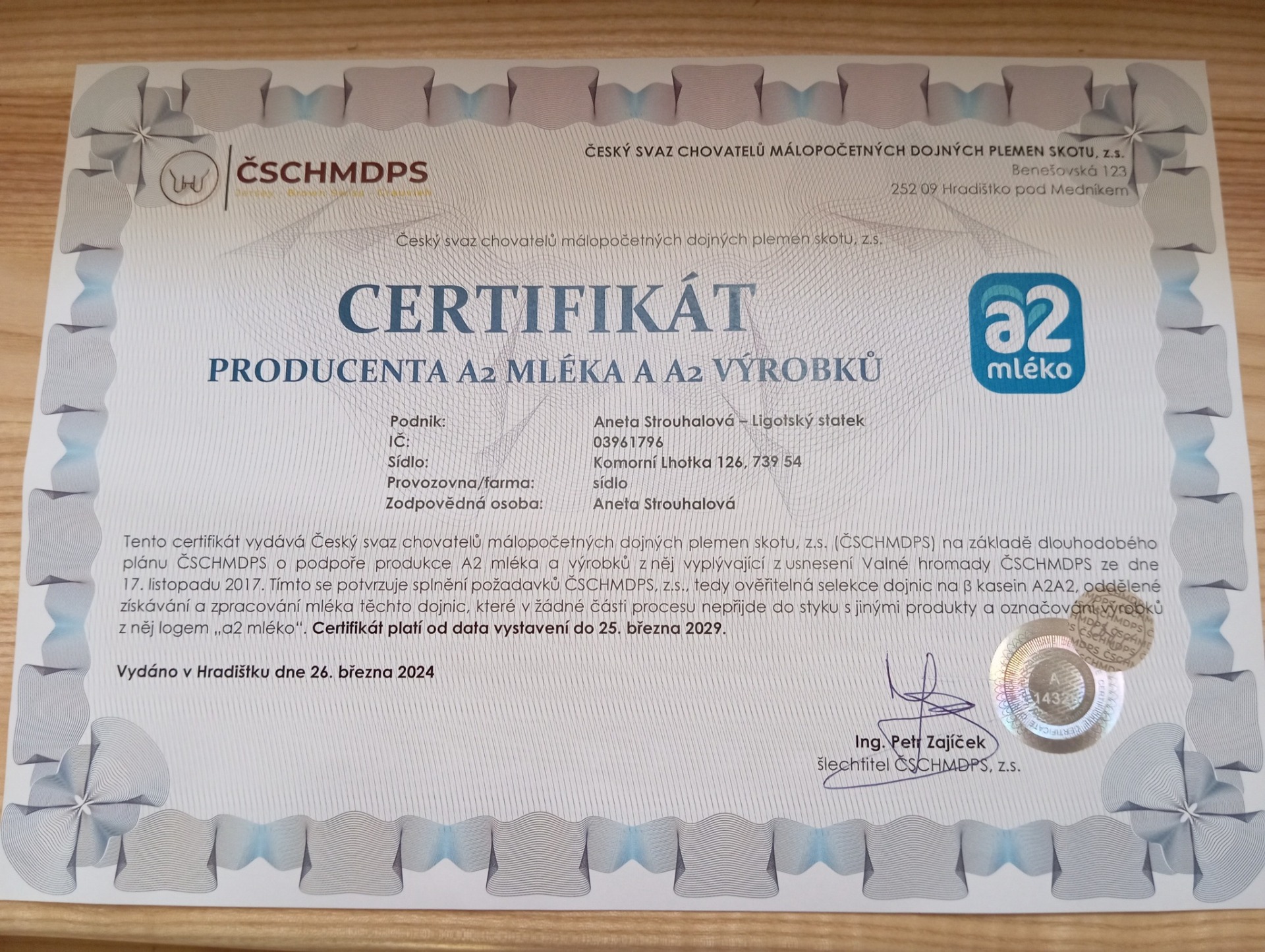 Mléko A2 :: Ligotský statek